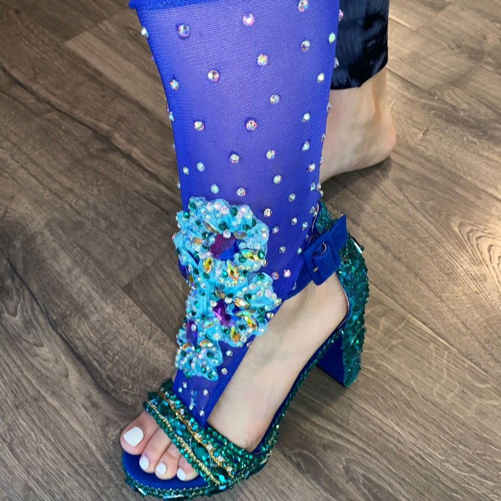 Wbff/Fitness Competition Bikinis/Wings/Heels/Headpiece - Gem